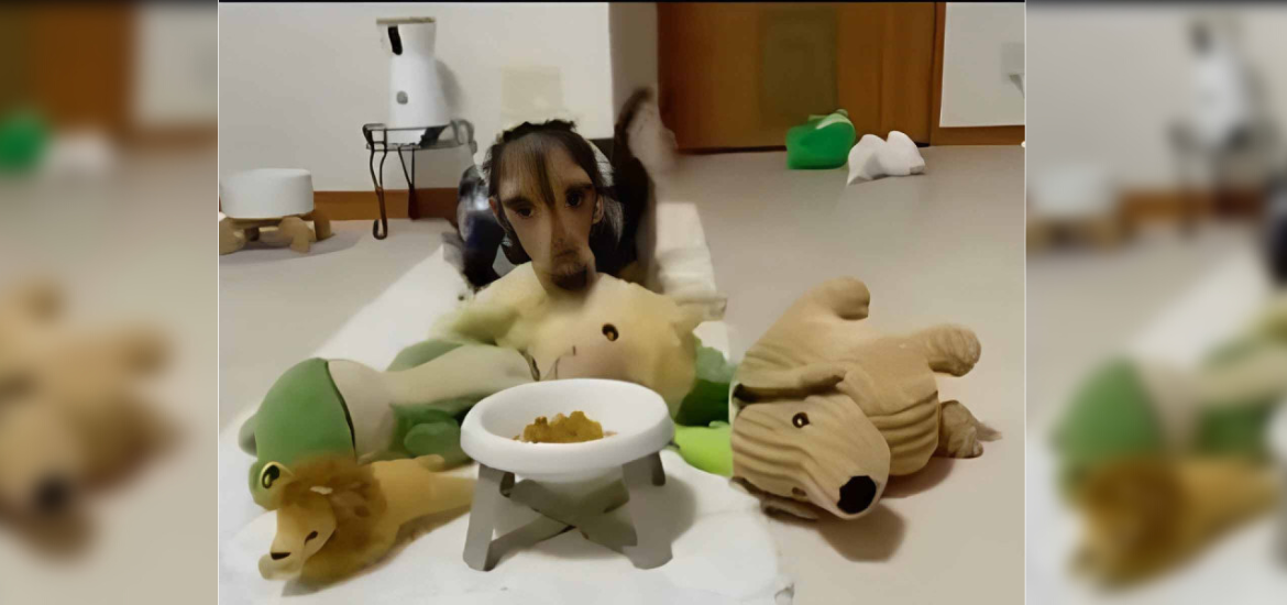 Lomito invita a comer a sus amigos de peluche y es sensación en redes ...