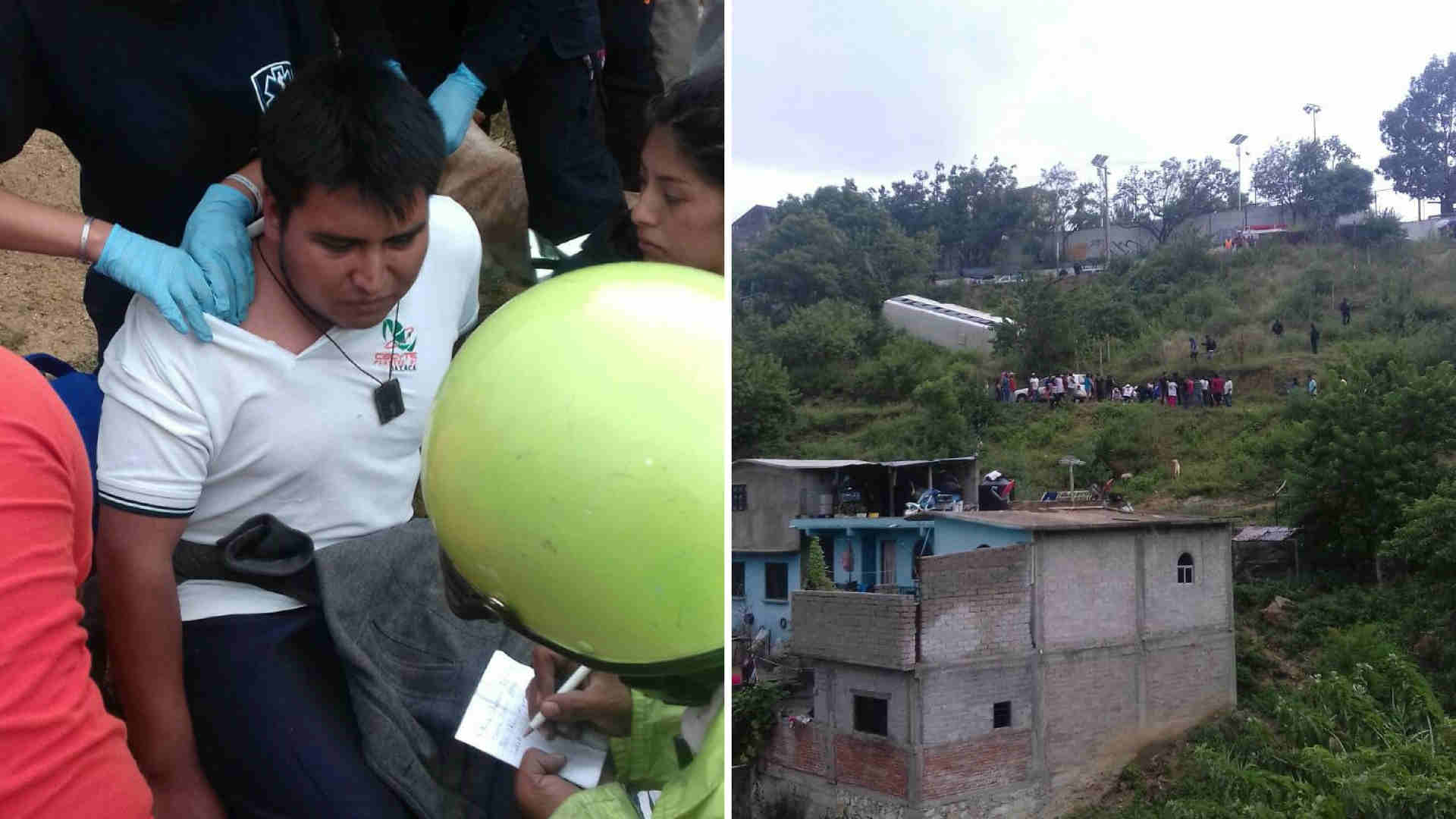 VIDEO| Vuelca autobús en la colonia Heladio Ramírez de Oaxaca; hay 11 ...