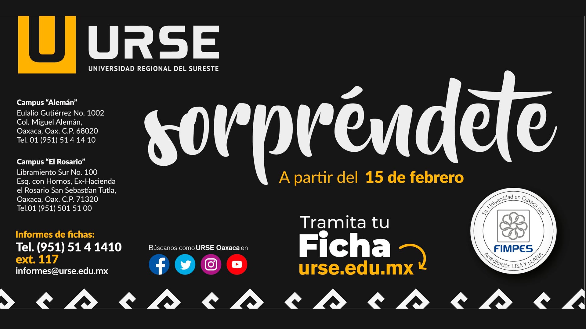 Inicia URSE proceso de admisión para el ciclo escolar Agosto-Diciembre ...